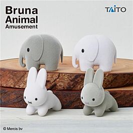 Aitai☆Kuji Bruna Animal Taito Prize Fusafusa Mascot Rabbit & Elephant