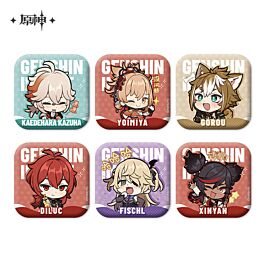 Aitai☆Kuji Genshin Impact Hoyoverse Chibi Synthetic Leather Badge