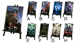 Aitai☆Kuji Final Fantasy XVI Square-Enix Metal Plate with Easel Display
